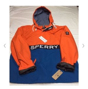 Sperry | Jackets & Coats | Sperry Nautical Windbreaker Hoodie Jacket ...